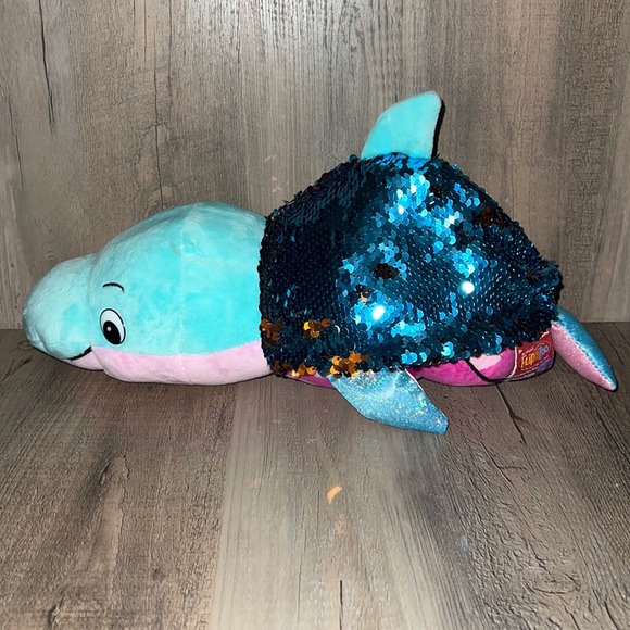 Toys | Flipazoo Reversible Plush Stuffed Animal Sequin Pink Pillow ...